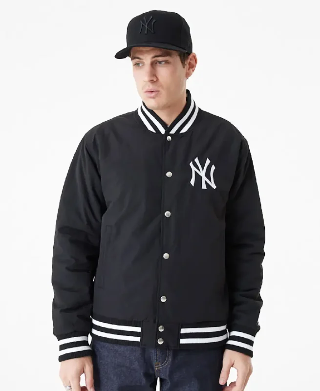 MLB Bomber Jacket - Biker Black Jacket